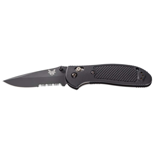 Benchmade Griptilian AXIS Lock Knife Gray/Blue G-10 (3.45" Black Serr ...