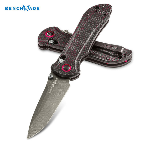 Benchmade 908-161 - AXIS Stryker 3.57" Odin Heim Damasteel Blade - GOL ...